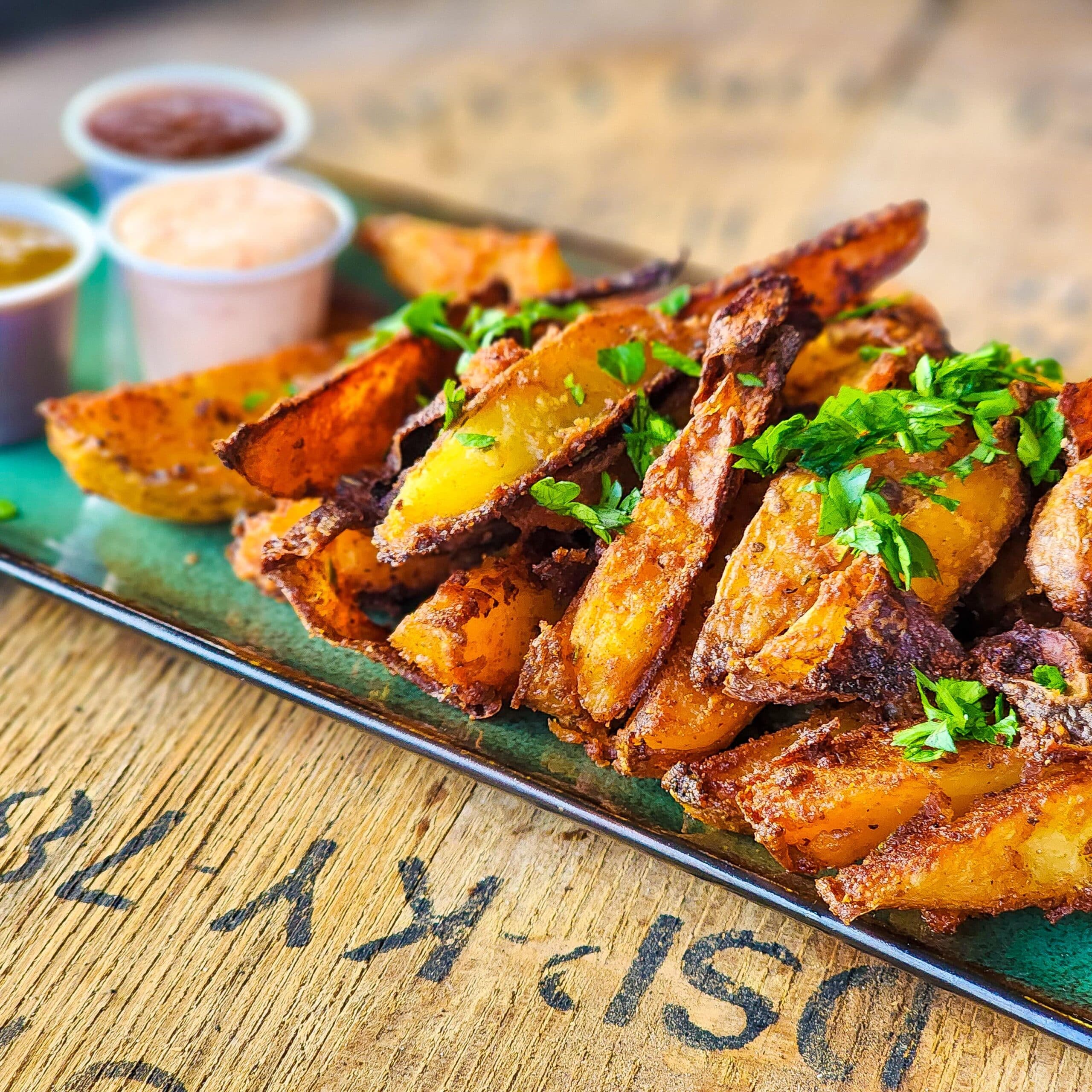 Smoked Potato Wedges - Pasatiempo Barbecue